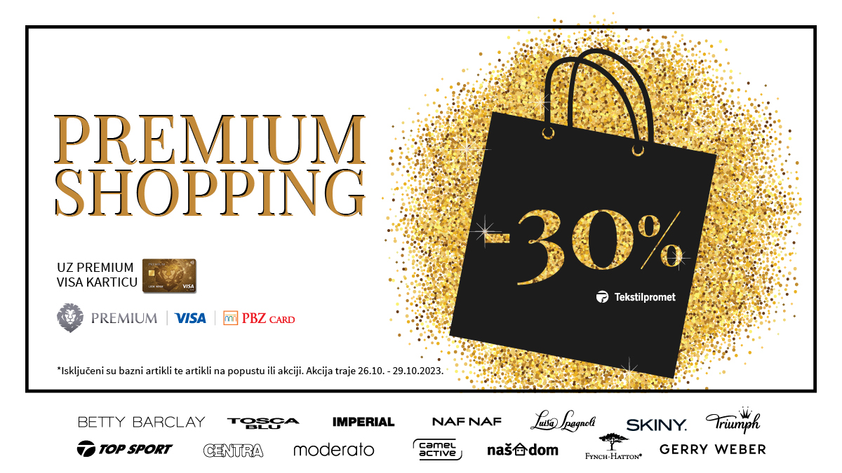 Premium shopping uz Premium Visa karticu – Tekstilpromet